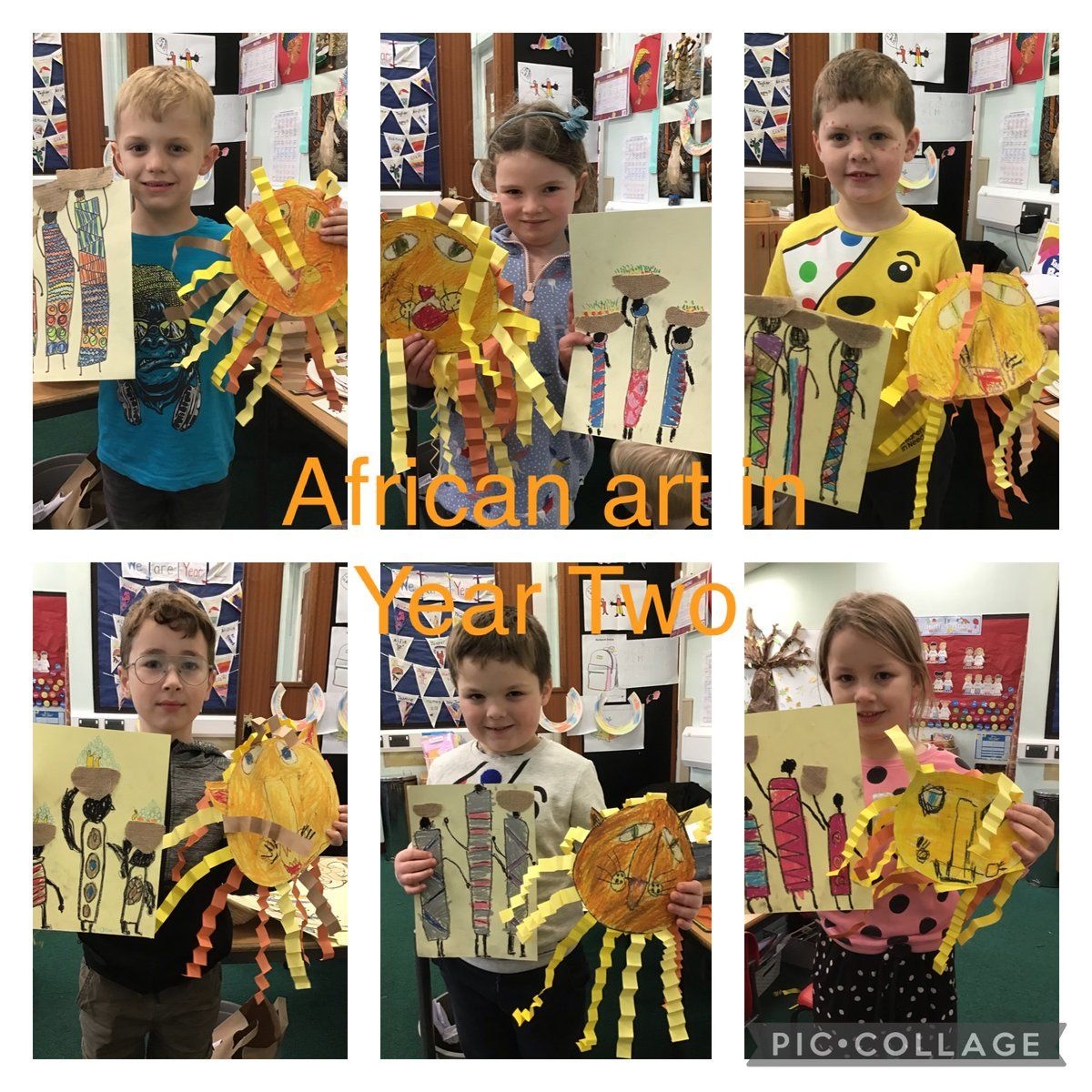 Prees CE Primary School and Nursery - Africa Inspires Artwork