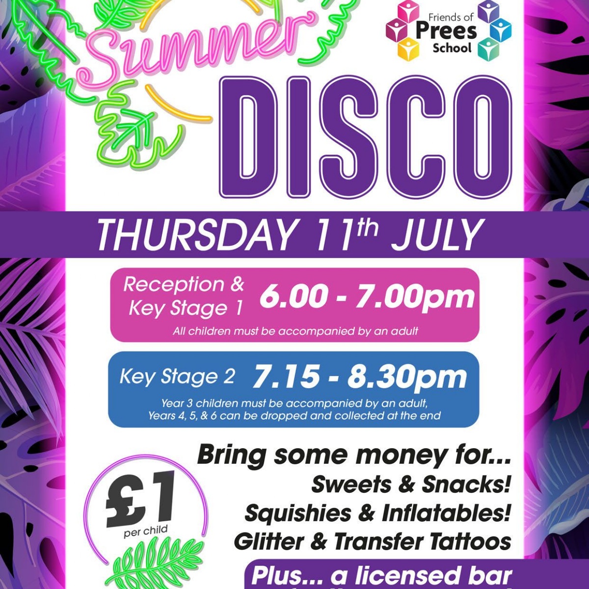 Prees CE Primary School and Nursery - Summer Disco